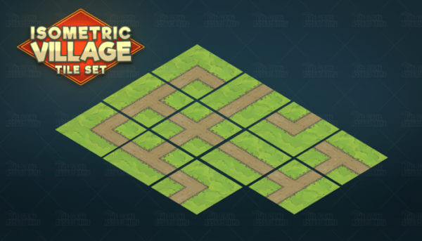 Isometric Village - thegameassetsmine