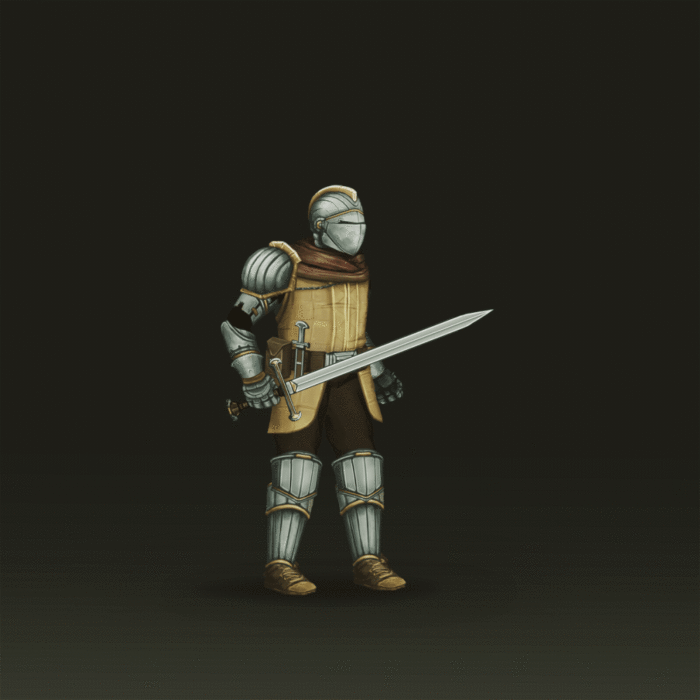 Knight Animated Character - thegameassetsmine