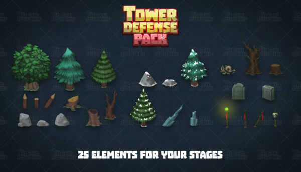 Tower Defense Terrains - thegameassetsmine