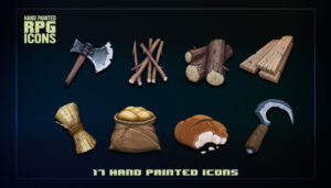 Hand Painted RPG Icons - thegameassetsmine
