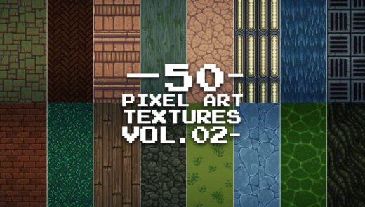 50 Pixel Art Textures Vol.02 - thegameassetsmine